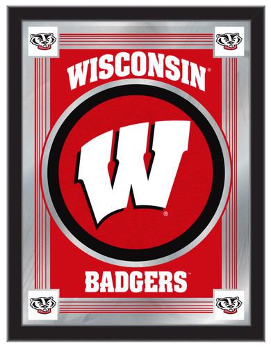 Wisconsin Badger- W Logo Wall Mirror