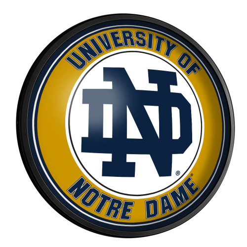 Notre Dame Fighting Irish: Round Slimline Lighted Wall Sign