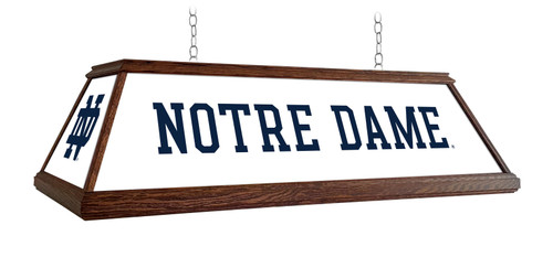 Notre Dame Fighting Irish: Premium Wood Pool Table Light - White / ND Cap