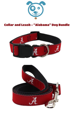 Alabama Crimson Tide Dog Collar and Leash Set