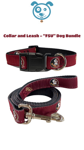 FSU Seminoles Dog Collar and Leash Set