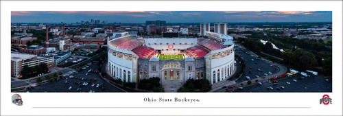 Ohio State Buckeyes Panoramic Photo Print - Aerial Stadium