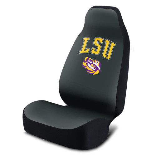 LSU Tigers Universal Car Seat Cover - Black LSU