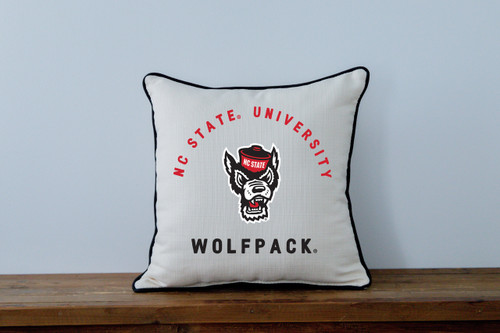 NC State Wolfpack Arched Throw Pillow