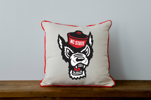 NC State Wolfpack Mascot Throw Pillow