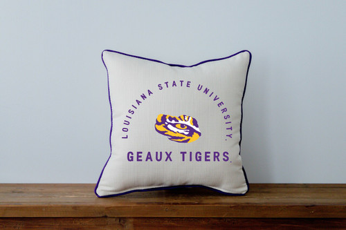 LSU Tigers Arched Throw Pillow