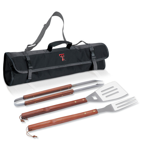 Texas Tech Red Raiders 3-Piece BBQ Tote & Grill Set