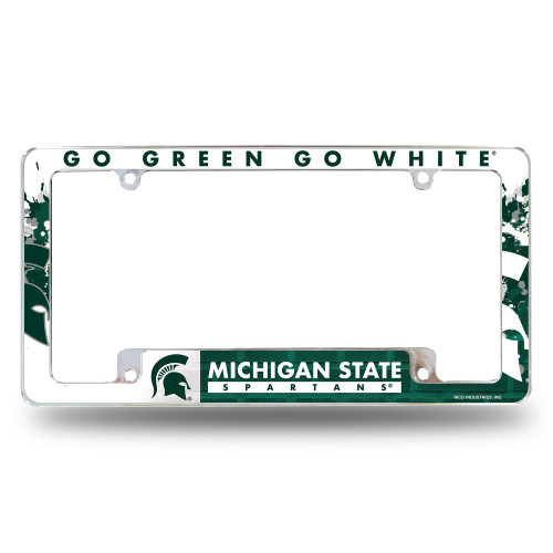Michigan State Spartans Primary Chrome License Plate Frame