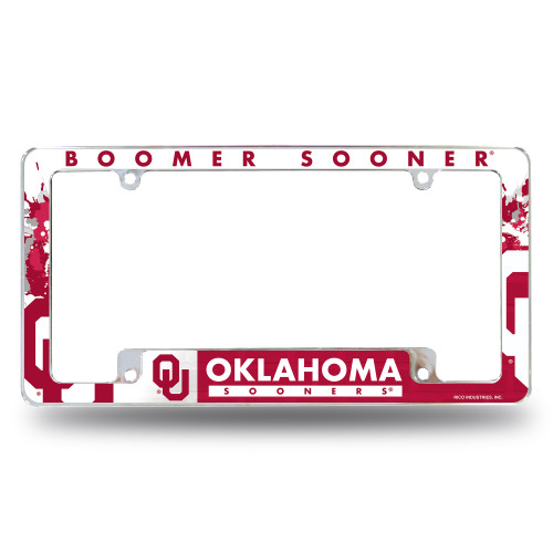 Oklahoma Sooners Primary Chrome License Plate Frame