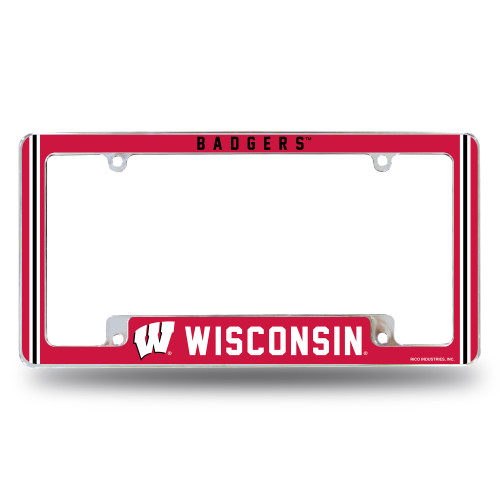 Wisconsin Badgers Classic Chrome License Plate Frame