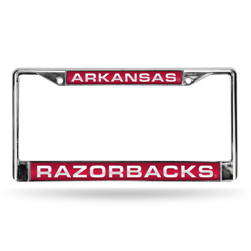 Arkansas Razorbacks Red Laser Cut Chrome Frame