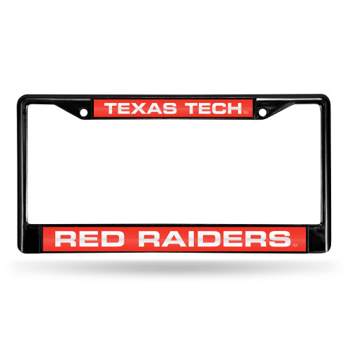 Texas Tech Red Raiders Black Laser Cut Chrome Frame