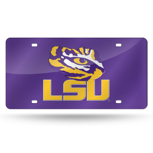 LSU Tigers Purple Laser Cut Tag