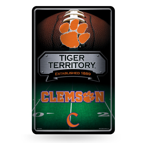 Clemson Tigers metal home decor sign