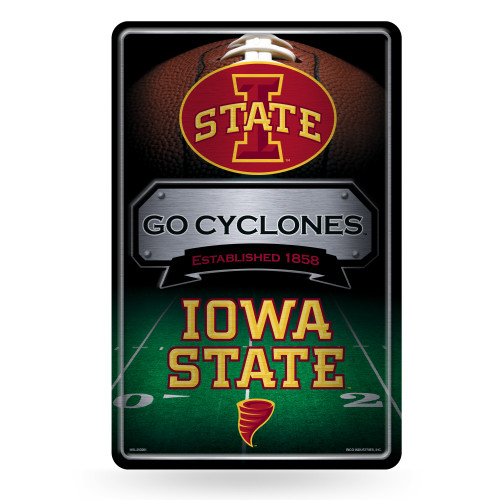 Iowa State Cyclones metal home decor sign