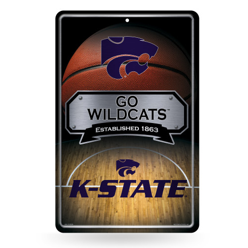 Kansas State Wildcats metal home decor sign