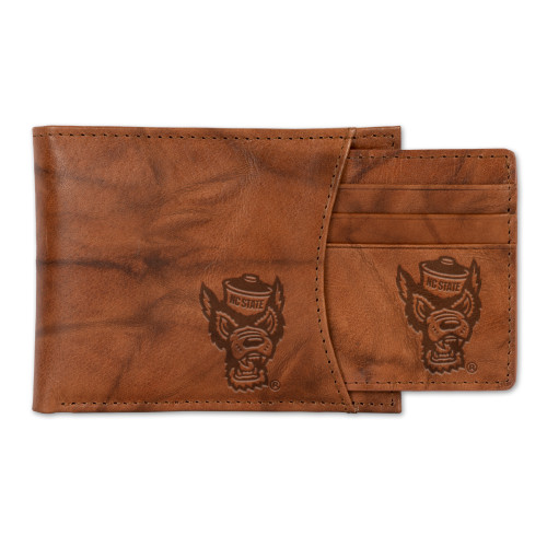 NC State Wolfpack Genuine Leather Slider Wallet