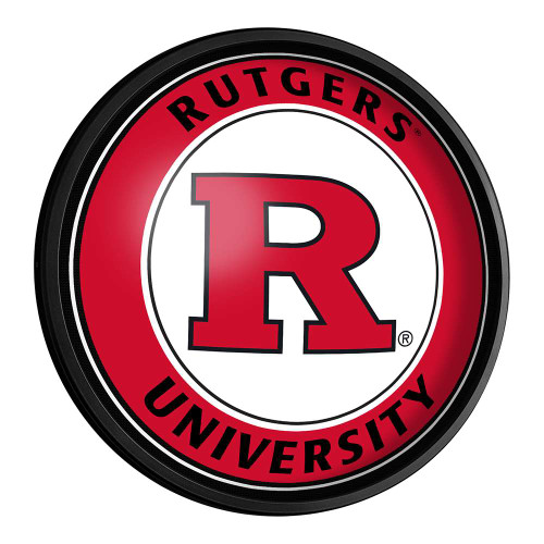 Rutgers Scarlet Knights: Round Slimline Lighted Wall Sign