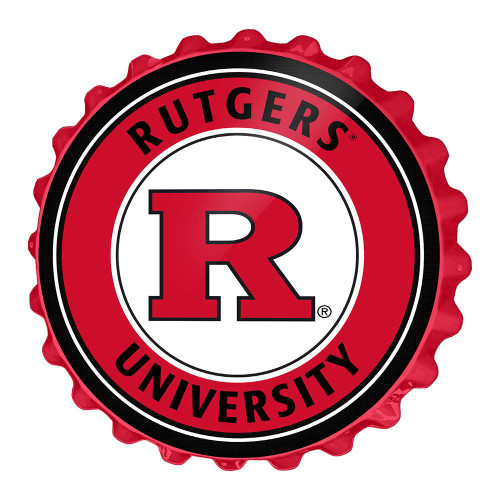 Rutgers Scarlet Knights: Bottle Cap Wall Sign - Scarlet