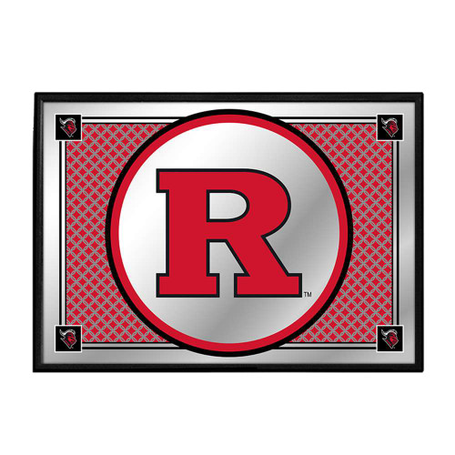 Rutgers Scarlet Knights: Team Spirit - Framed Mirrored Wall Sign - Red ...