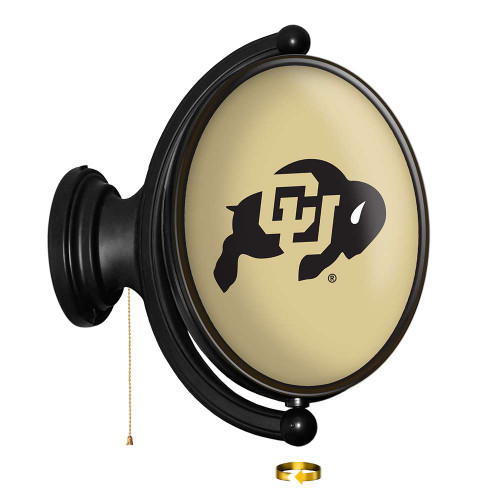 Colorado Buffaloes Original Oval Rotating Lighted Wall Sign - Gold