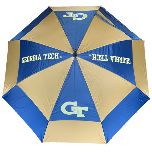 Georgia Tech Yellow Jackets Double Canopy Wind Proof Golf Umbrella