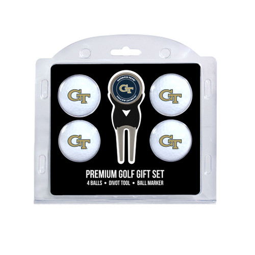Georgia Tech Yellow Jackets 4 Golf Balls And Divot Tool Gift Set