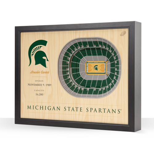 Michigan State Spartans Basketball 25 Layer Stadiumview Wall Art