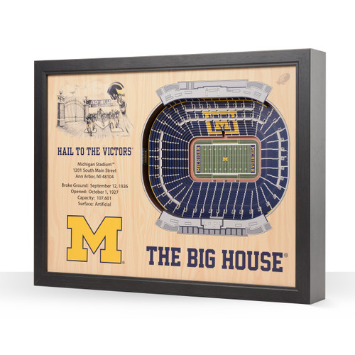 Michigan Wolverines Football 25-Layer StadiumView Wall Art