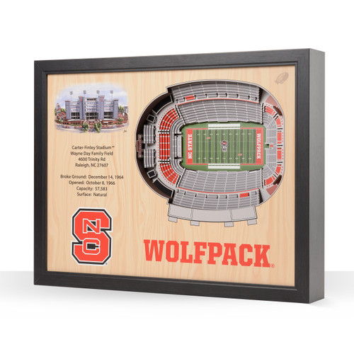 NC State Wolfpack 25-Layer StadiumView Wall Art