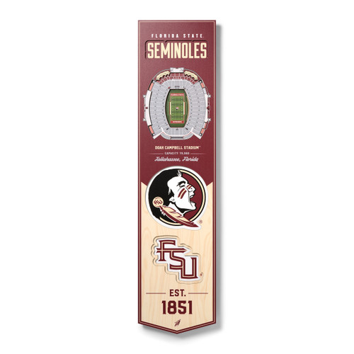 FSU Seminoles 3D Stadium 8x32 Banner