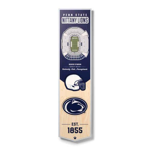 Penn State Nittany Lions 3D Stadium 8x32 Banner
