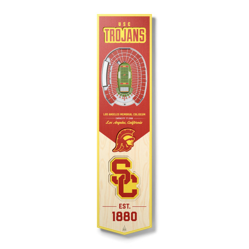 USC Trojans 3D Stadium 8x32 Banner