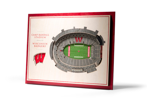 Wisconsin Badgers 5-Layer StadiumView 3D Wall Art