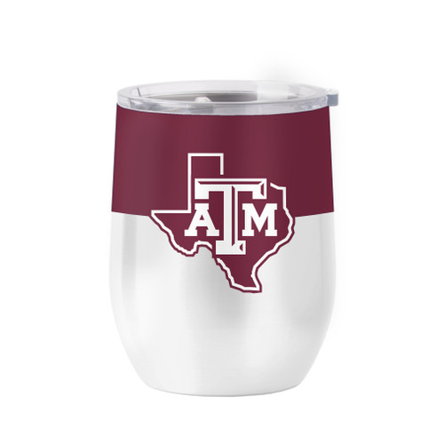 Texas A&M Aggies 16oz Colorblock Stainless Curved Beverage Tumbler