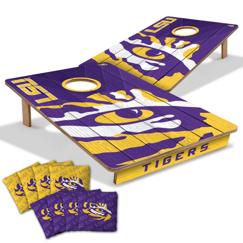 LSU Tigers 2x3 All Wood Cornhole Game Set