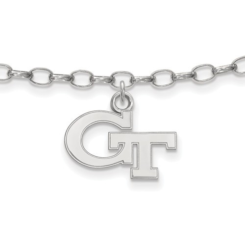 Georgia Tech Sterling Silver Ankle Bracelet