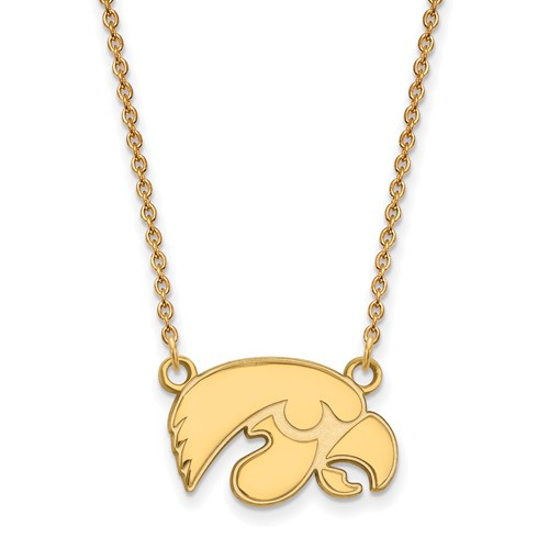 Iowa Hawkeyes Mascot 14K Gold Pendant Necklace