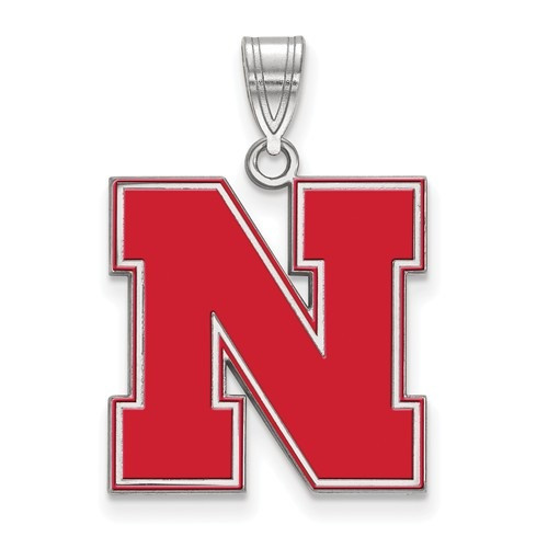 Nebraska Huskers Red N Enamel Pendant