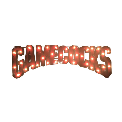 South Carolina Gamecocks Recycled Metal Wall Decor Illuminated