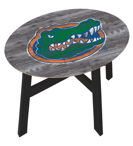 Florida Gators Distressed Wood Side Table