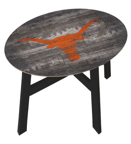 Texas Longhorns Distressed Wood Side Table