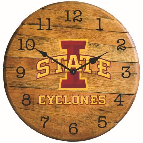 Iowa State Cyclones 21" Barrel Team Logo Clock