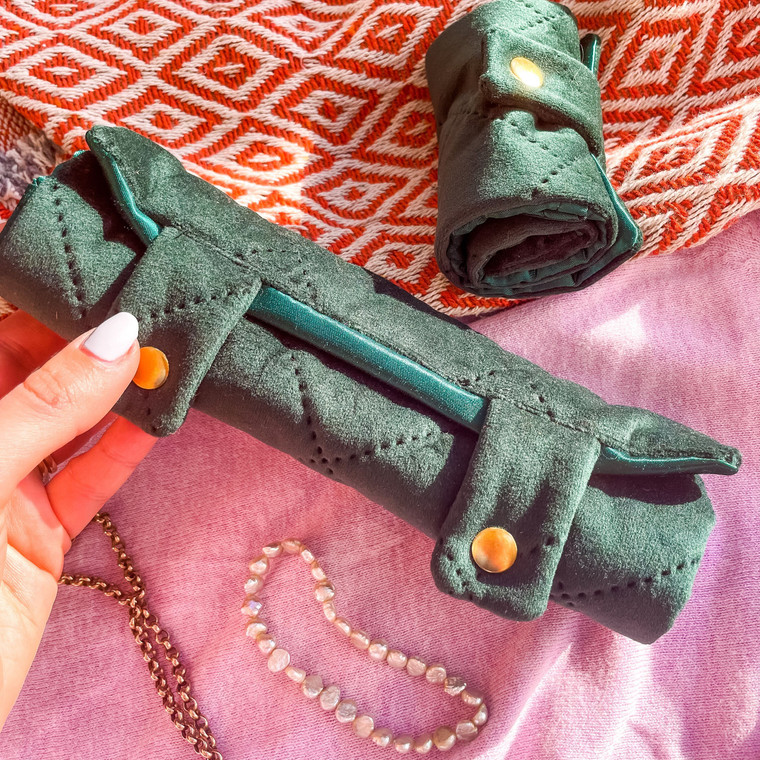 Quilted Velvet Jewellery Roll