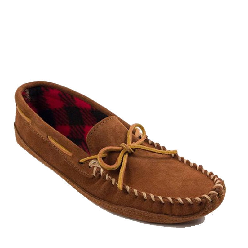 Minnetonka 773 DOUBLE BOTTOM FLEECE Moccasin Slippers - Family Footwear ...