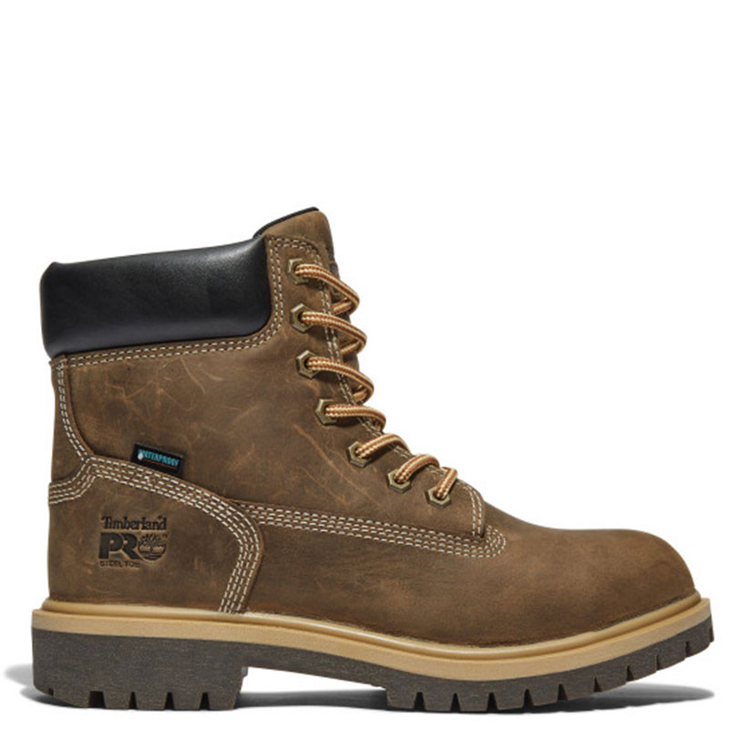 Timberland PRO 26038 DIRECT ATTACH 6" STEEL TOE Black Work Boots ...