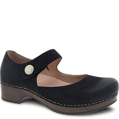 Dansko BEATRICE Black Burnished Mary Janes - Family Footwear Center