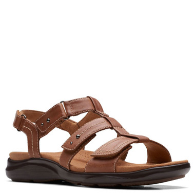 Clarks KITLY STEP Tan Sandals - Family Footwear Center