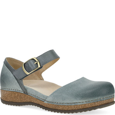 Dansko MAE Denim Burnished Suede Mary Janes - Family Footwear Center