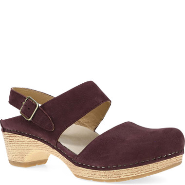Dansko LUCIA Fig Milled Nubuck Clogs - Family Footwear Center